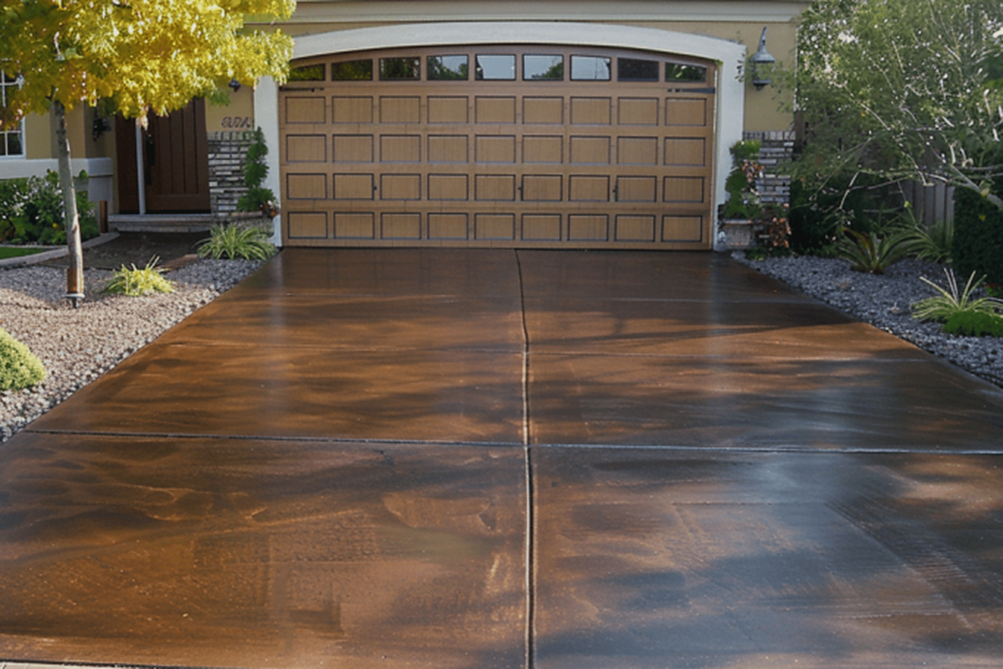 Transform Your Home's Curb Appeal with Stained Concrete Driveways
